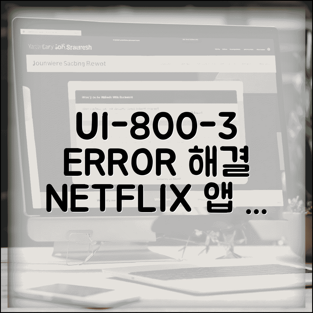 Netflix 오류 코드 UI-800-3 해결 | 넷플릭스 앱 데이터 오류 종류 및 해결 방법